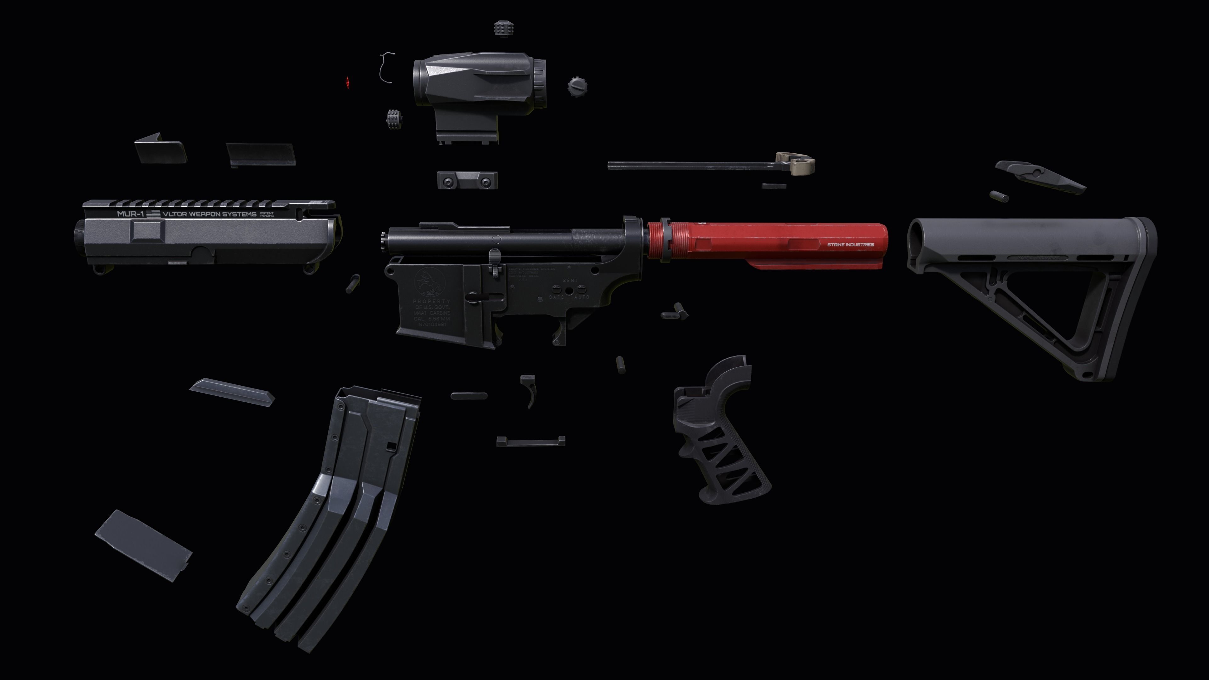 3D model Custom Colt M4A1 assault rifle VR / AR / low-poly | CGTrader