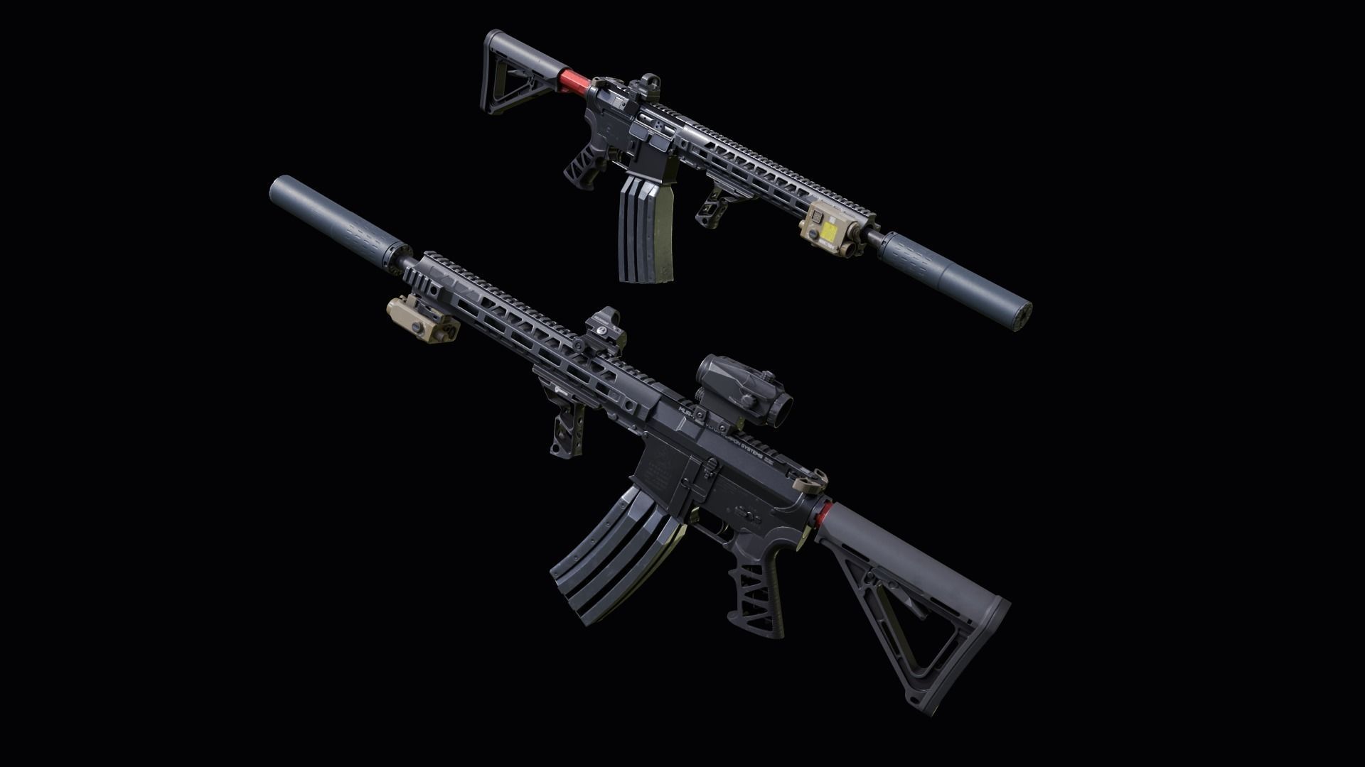 3D model Custom Colt M4A1 assault rifle VR / AR / low-poly | CGTrader