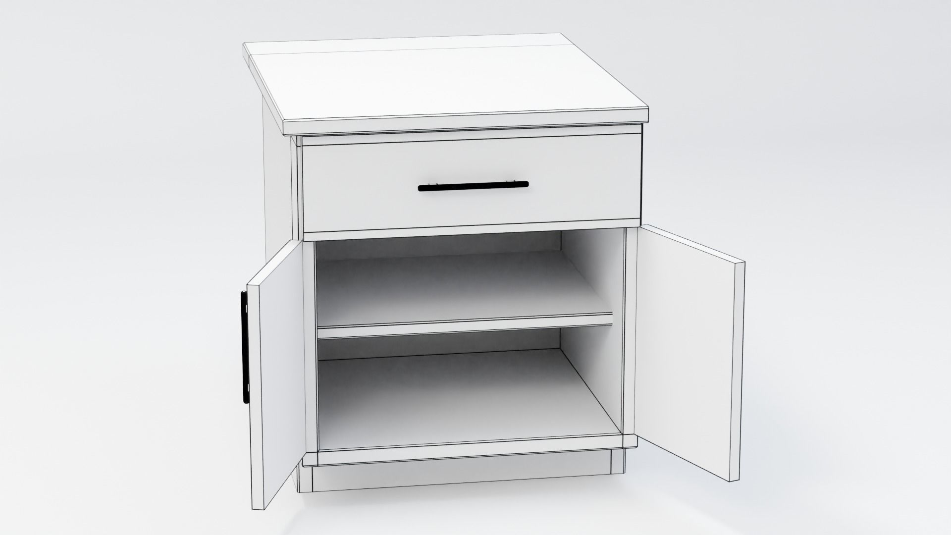 Modern Kitchen Island Counter End Piece 3D model | CGTrader