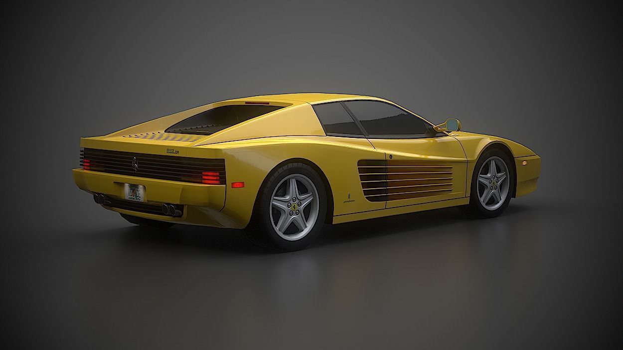 3D model Ferrari 512 TR Testarossa VR / AR / low-poly | CGTrader
