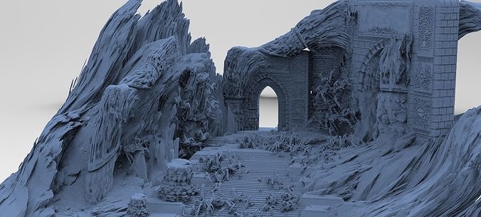 Dantes Inferno Depths Ruin 2 3D model | CGTrader