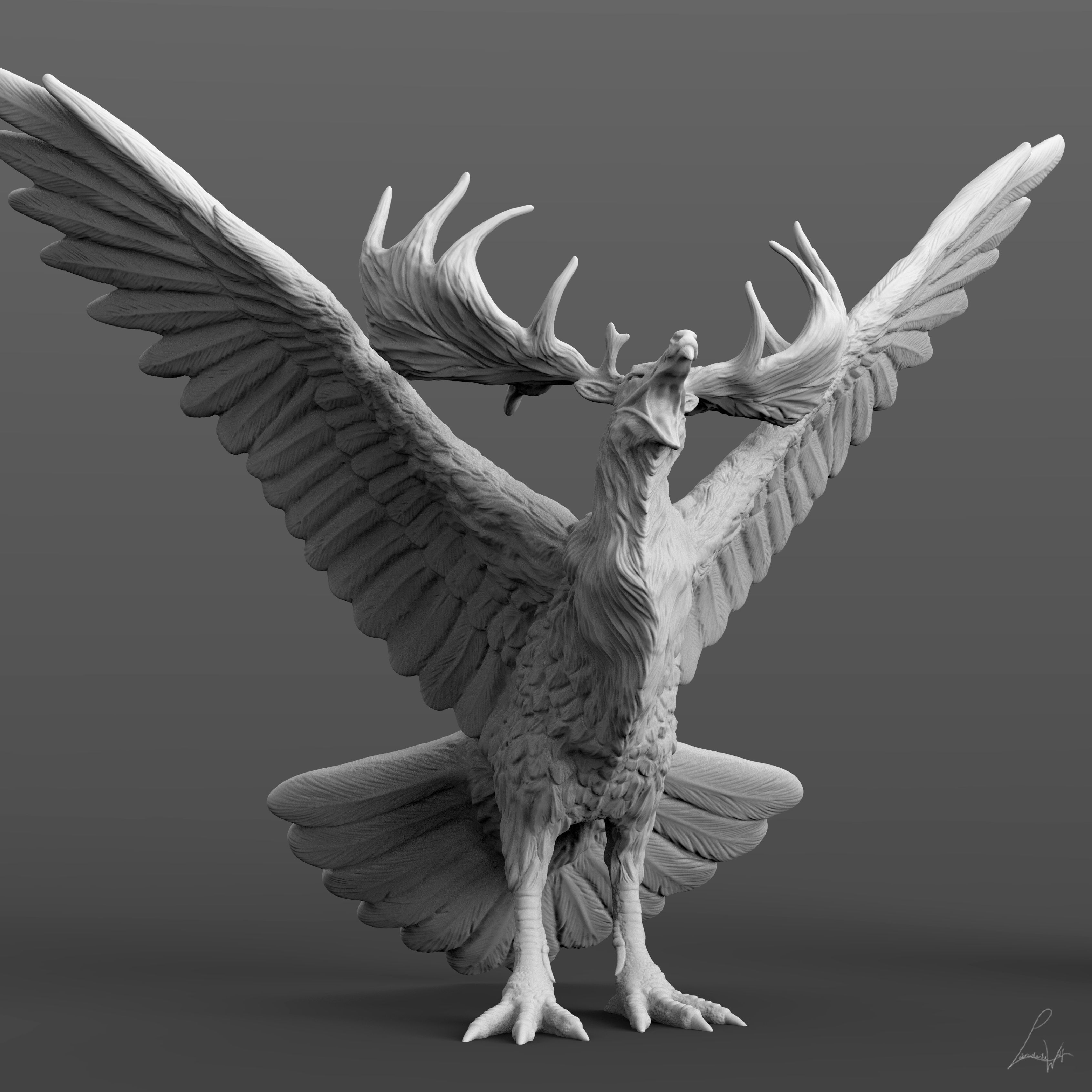 Megaloceros Peryton 3D model 3D printable | CGTrader