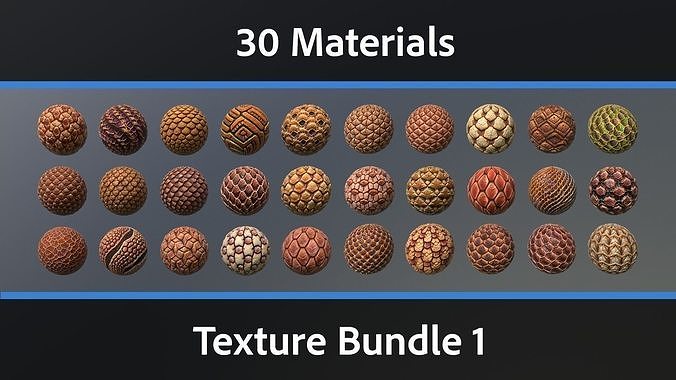 30 Materials Skin Alien Seamless PBR Bundle 1 3D Model Collection ...