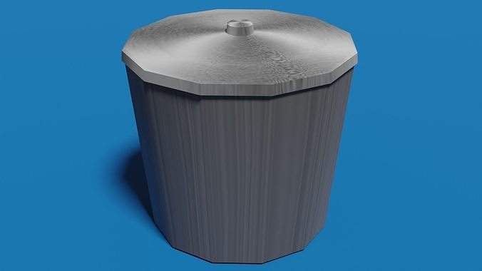 3D model Trash Can VR / AR / low-poly | CGTrader