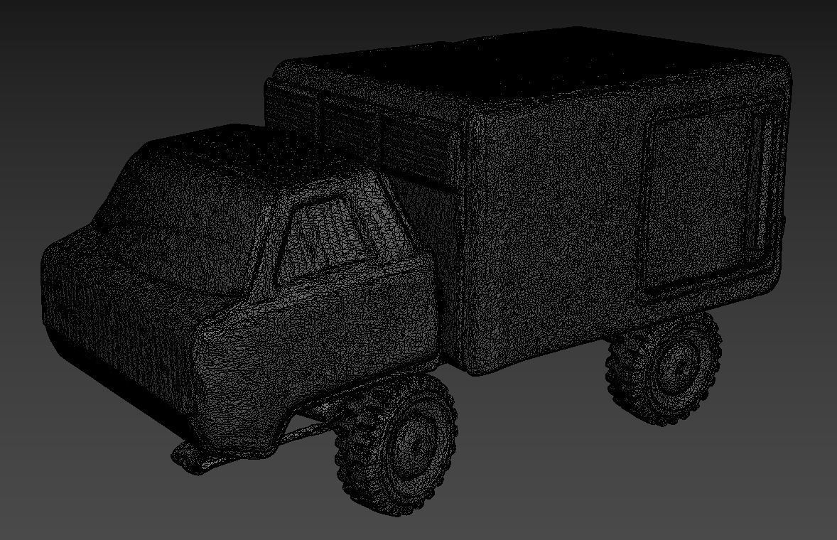 Old USSR Soviet Metal Toy Car URAL BREAD 3D model | CGTrader