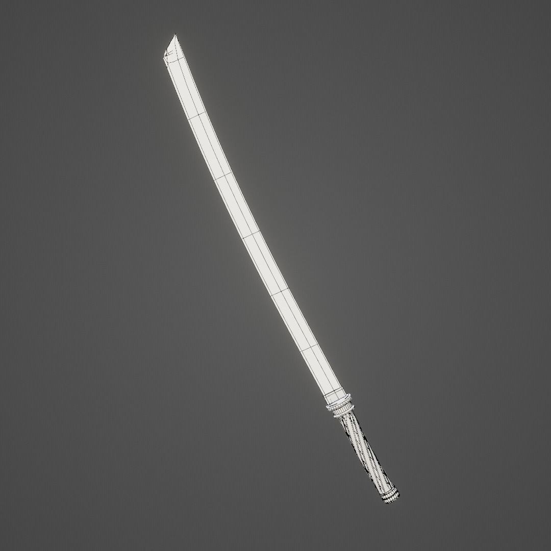 Low-Poly Katana for game PBR game ready free VR / AR / low-poly 3D ...