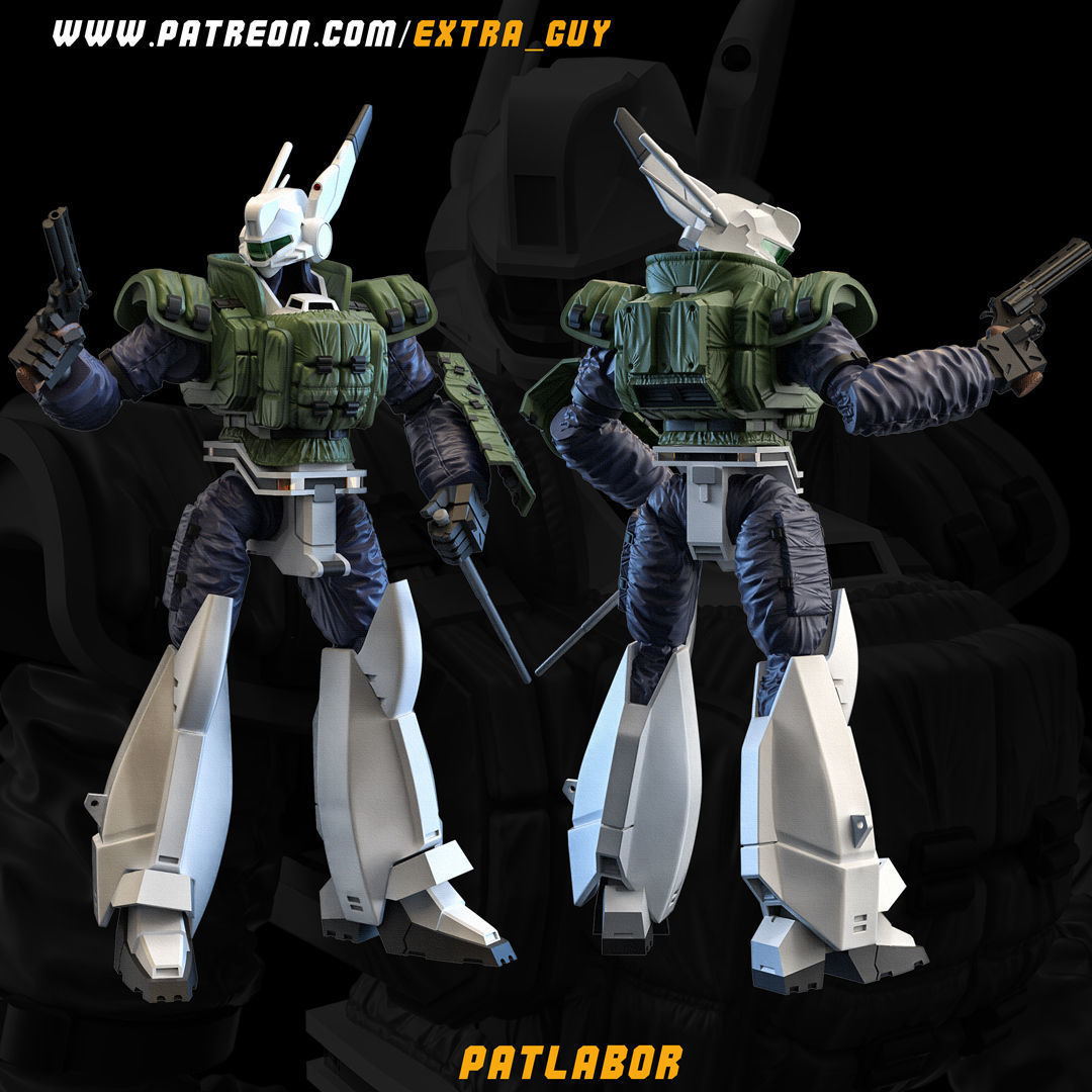 Patlabor 3D Printable 100mm 3D model 3D printable | CGTrader