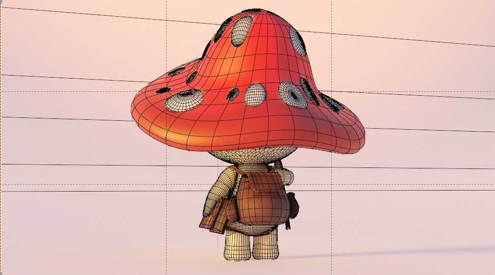 3D model Mushroom Wizard VR / AR / low-poly | CGTrader