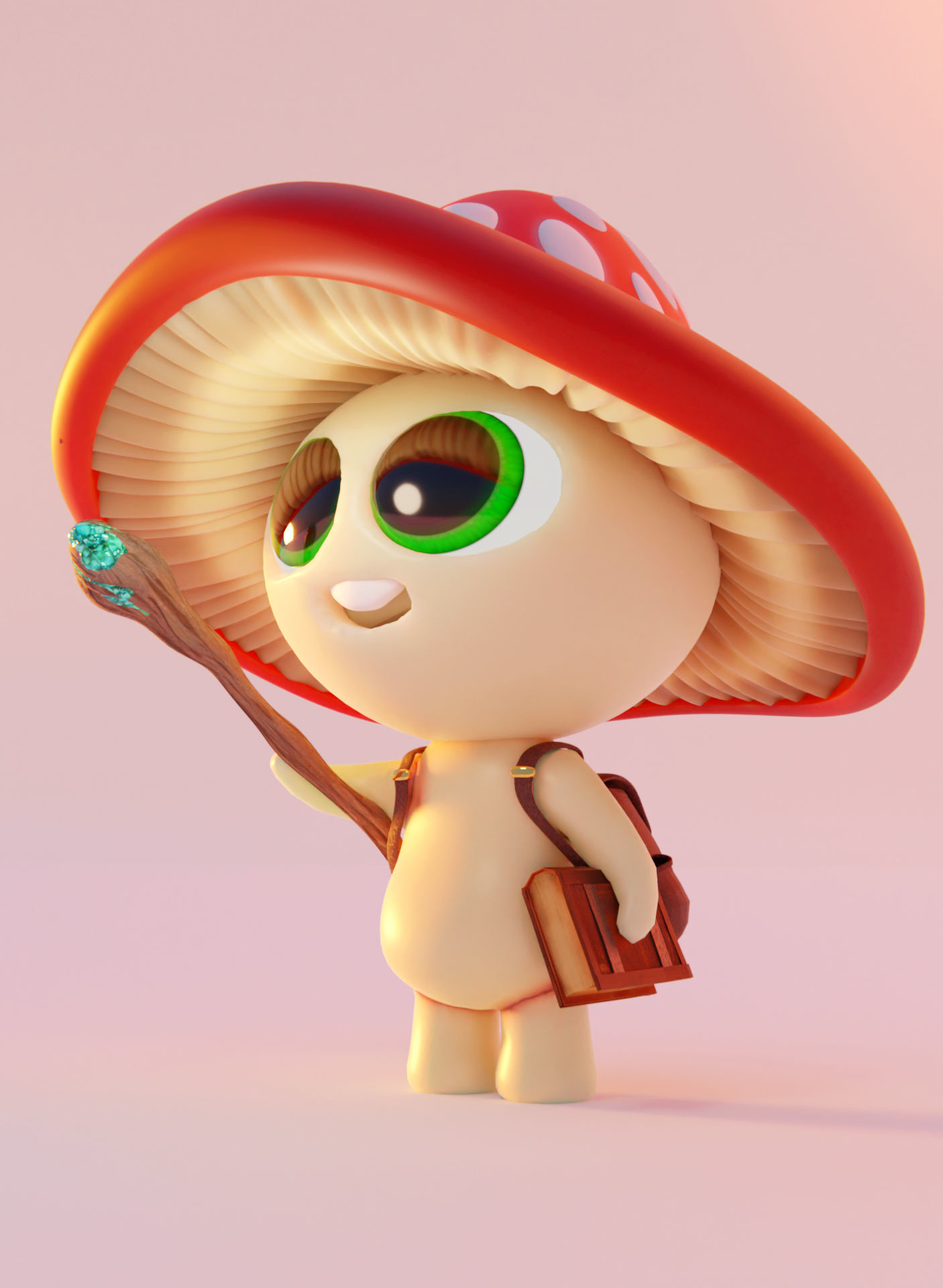 3D model Mushroom Wizard VR / AR / low-poly | CGTrader