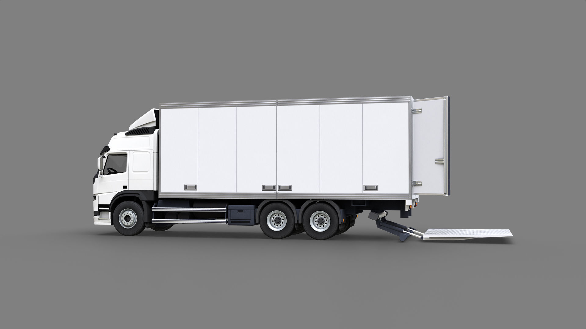 3D model Medium Size Box Truck VR / AR / low-poly | CGTrader