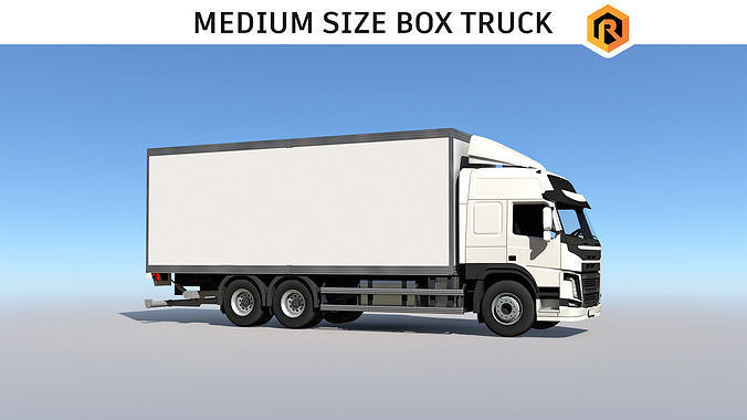 3D model Medium Size Box Truck VR / AR / low-poly | CGTrader