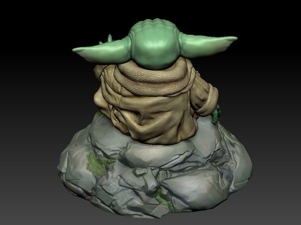 Grogu baby yoda statue 3D model 3D printable | CGTrader