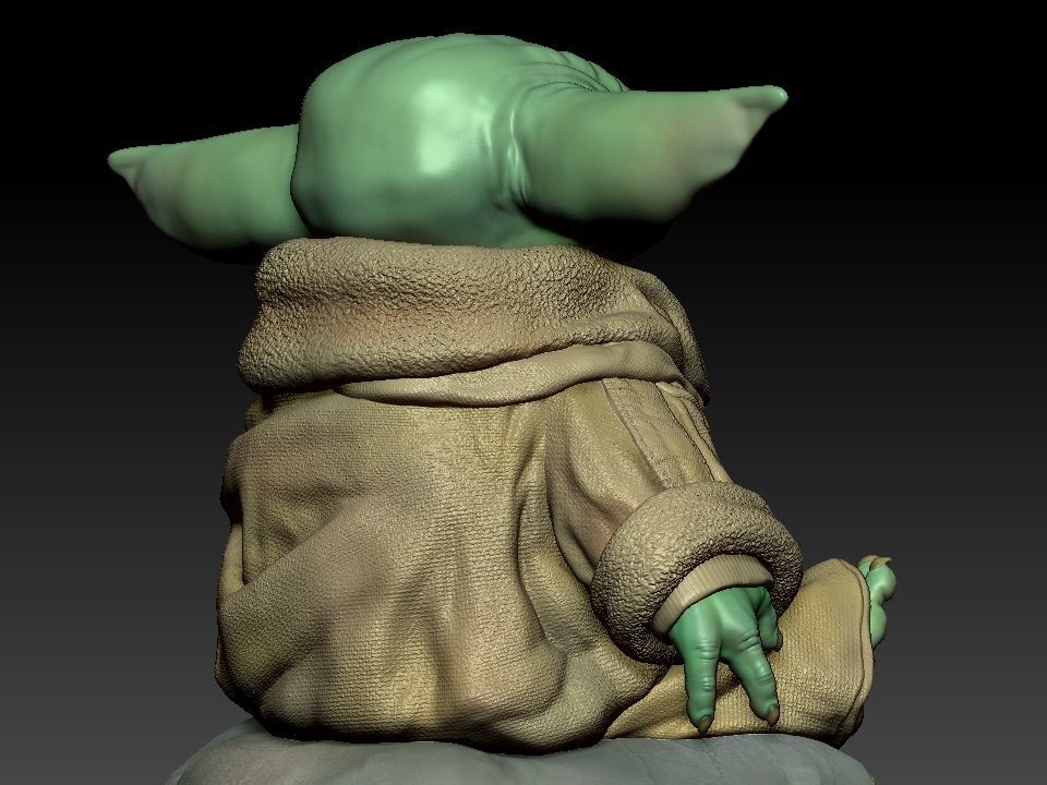 Grogu baby yoda statue 3D model 3D printable | CGTrader