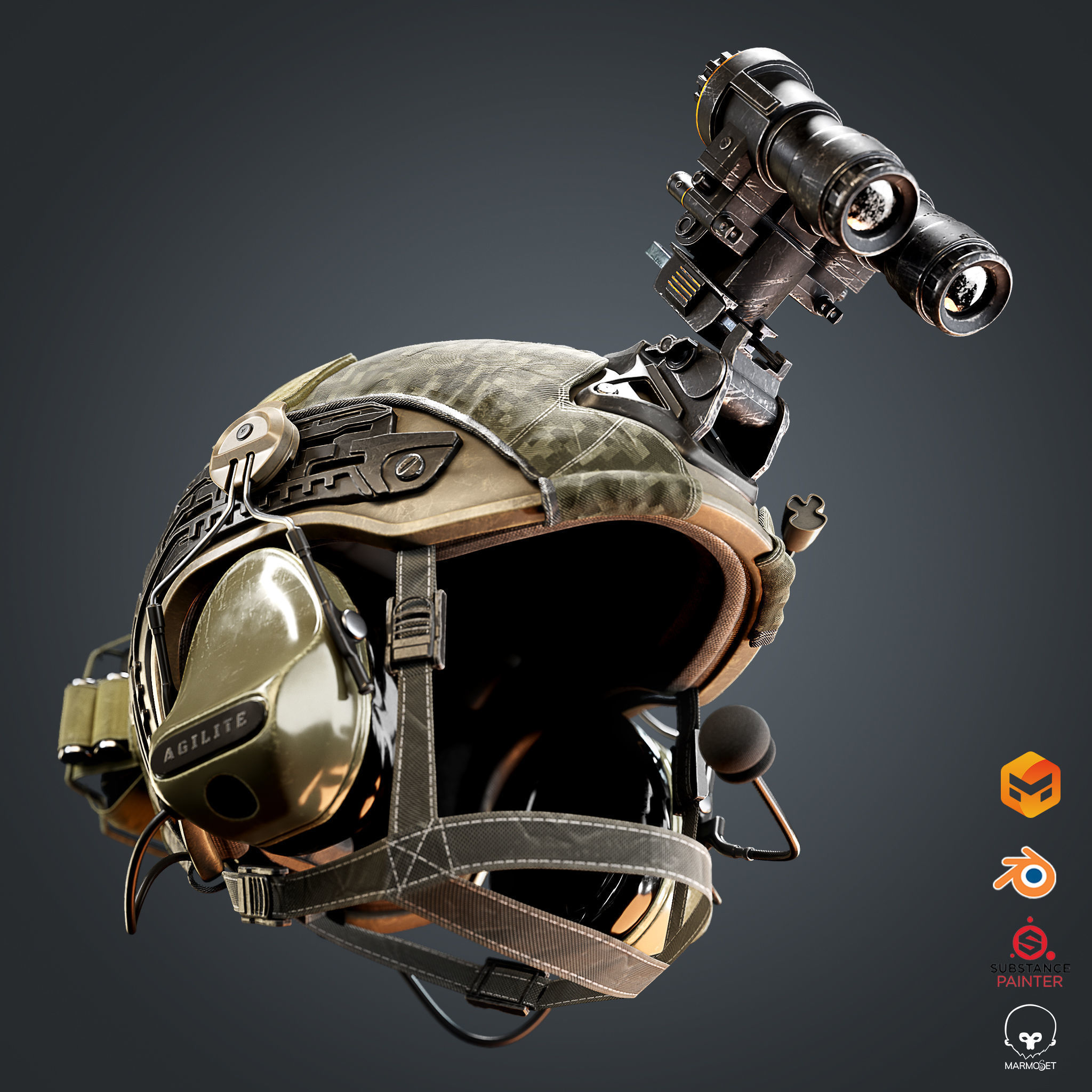 Military Ops-Core Helmet 3D model | CGTrader