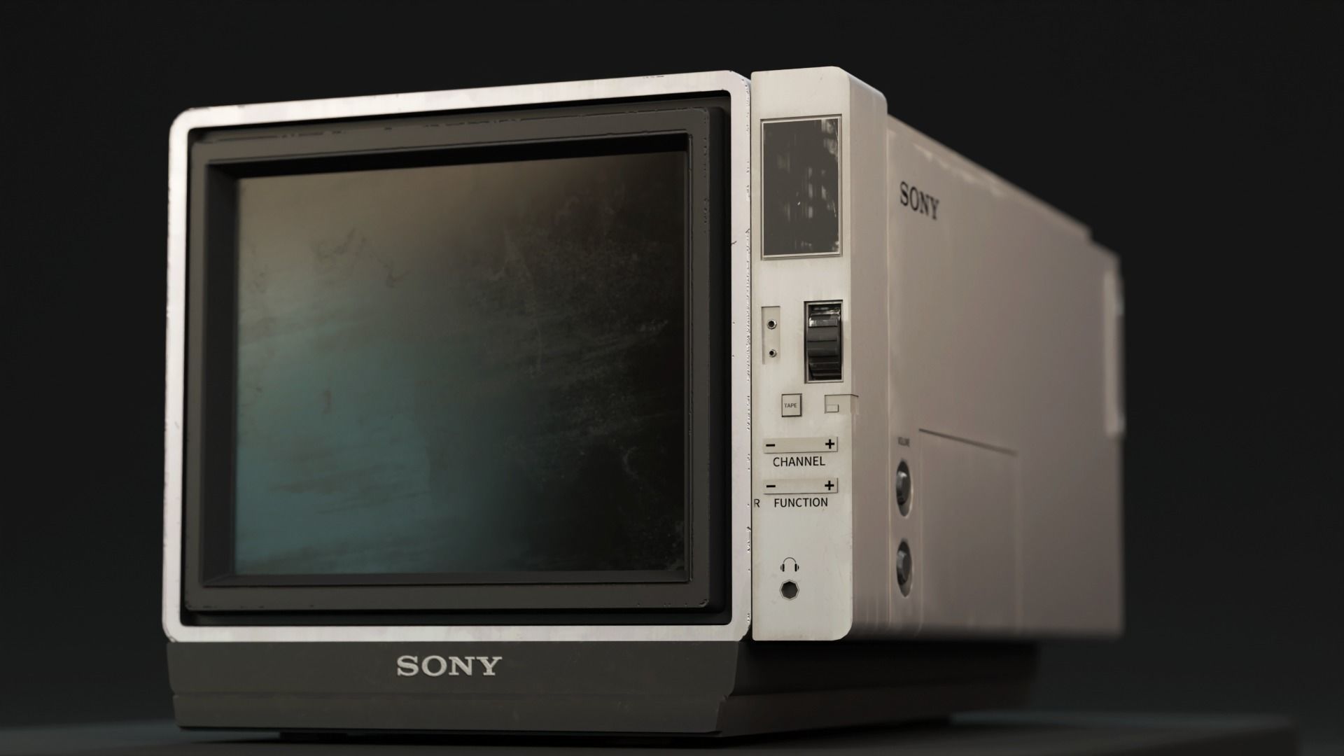 Retro Portable SONY TV free VR / AR / low-poly 3D model | CGTrader