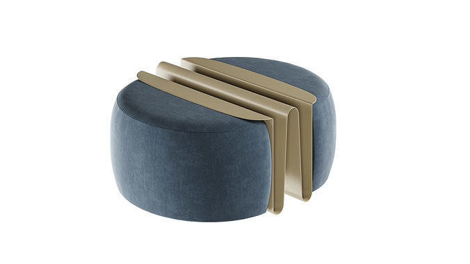 Natuzzi WAVE pouf 3D model | CGTrader