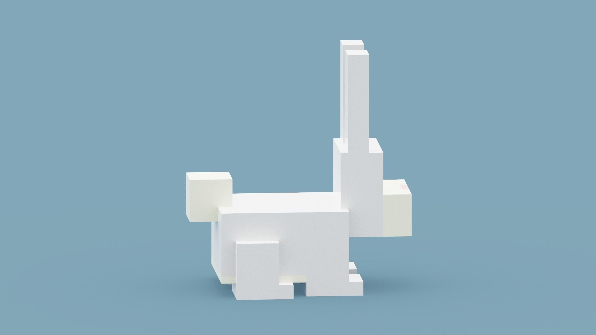3D model Voxel White Rabbit VR / AR / low-poly | CGTrader