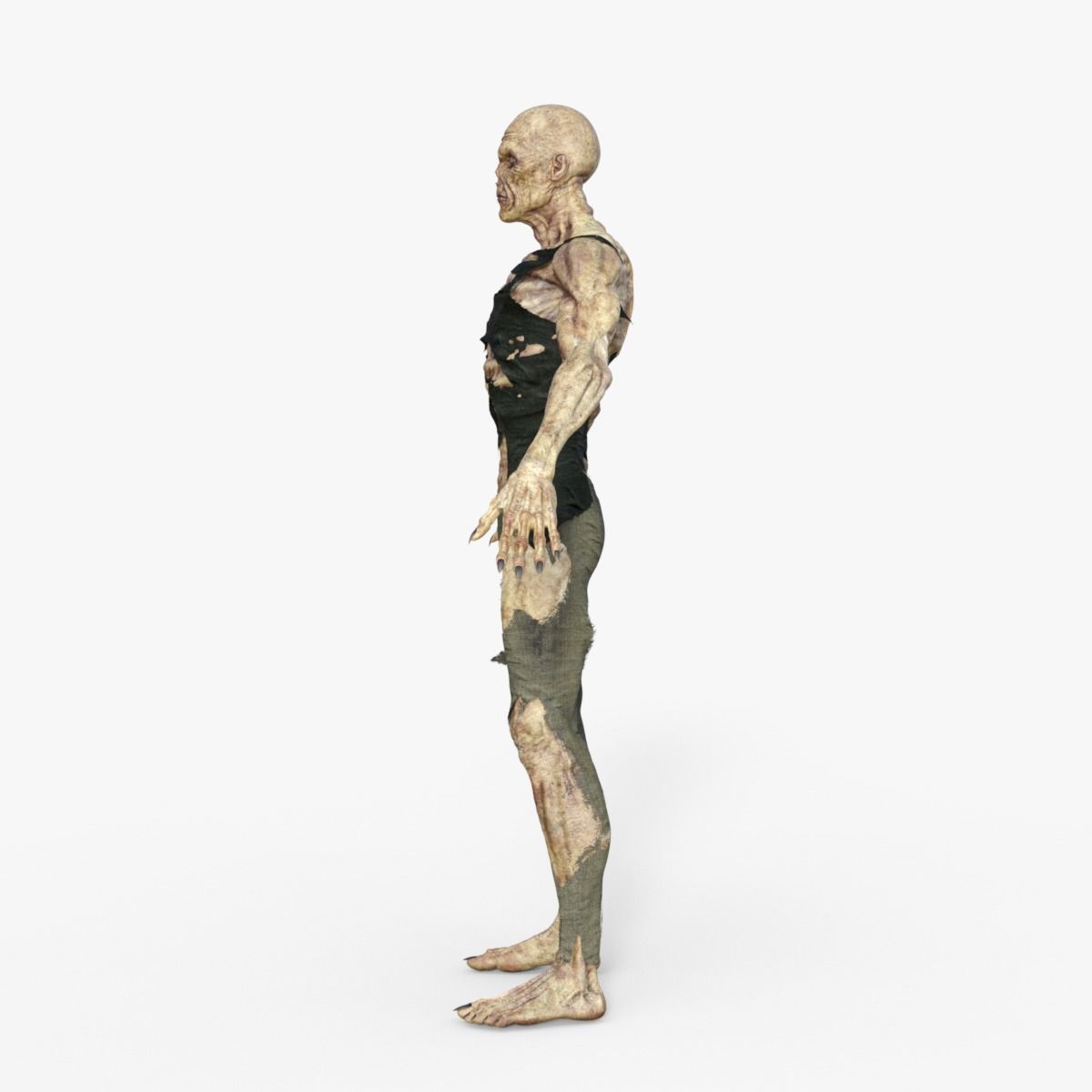 Scary Zombie Rigged 3D model rigged | CGTrader