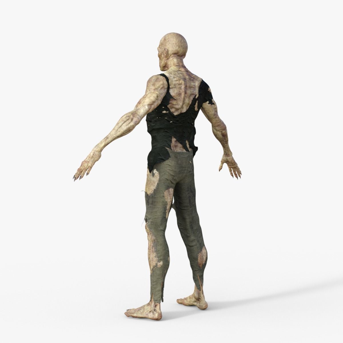 Scary Zombie Rigged 3D model rigged | CGTrader