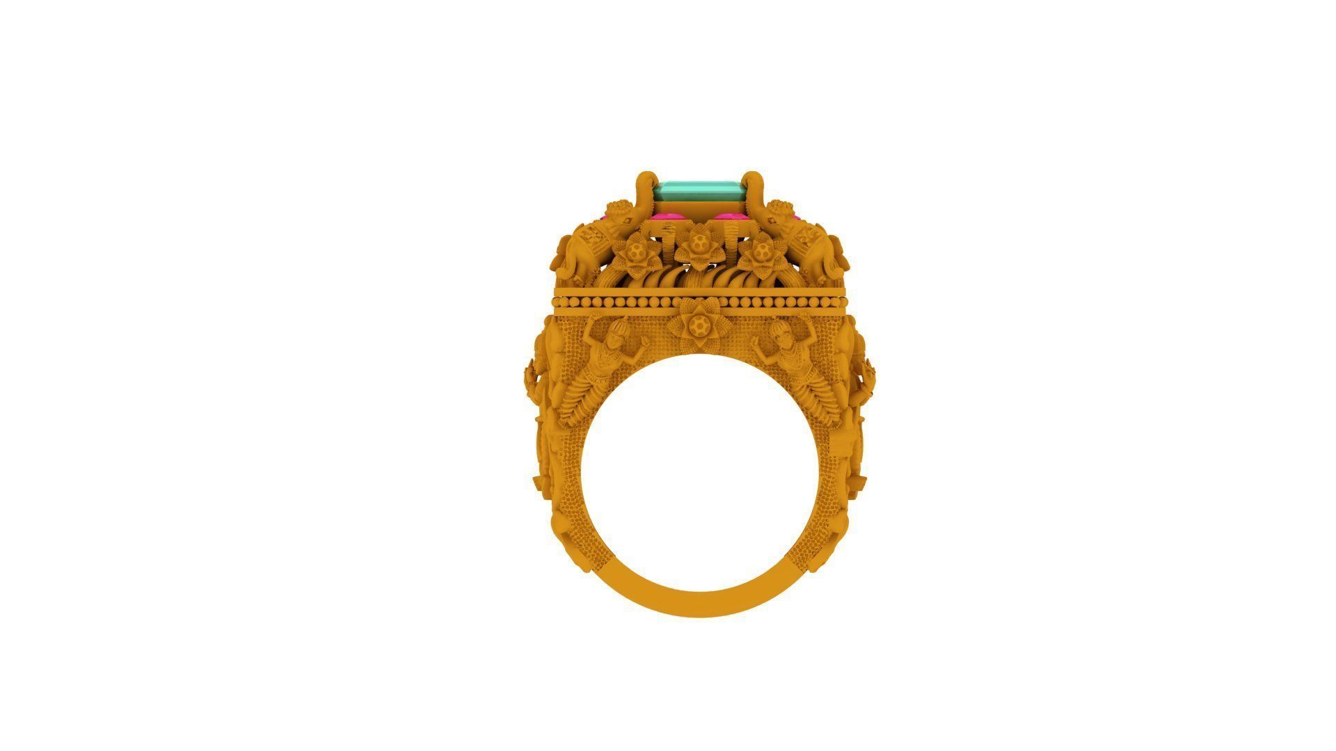 lord krishna and elephant ring 3D model 3D printable | CGTrader