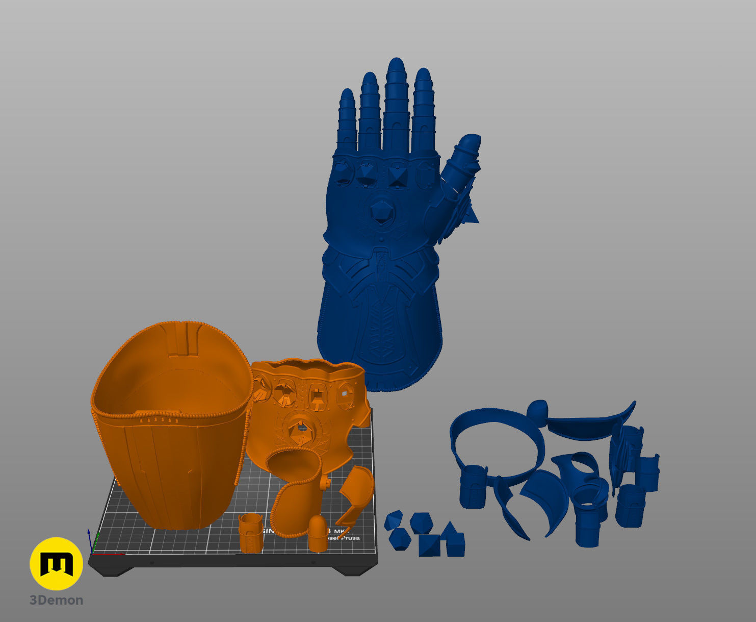 The Infinity Gauntlet - Wearable DnD Dice Holder 3D model 3D printable ...