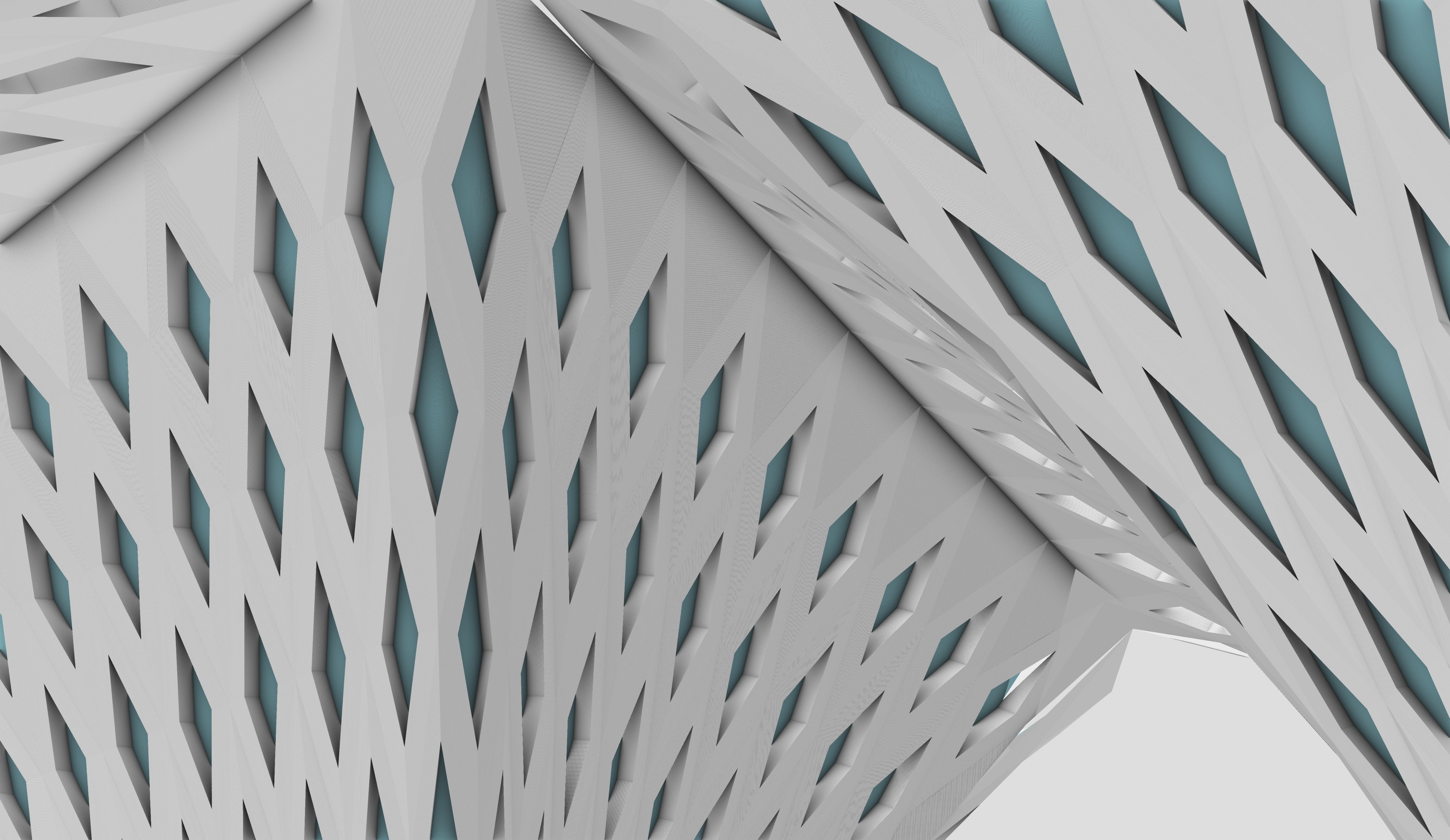 Parametric Diamond Panels Columns Arcade 3D model | CGTrader