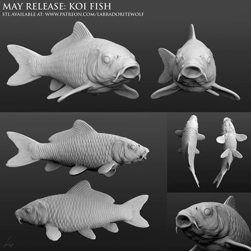 Koi Fish 3D model 3D printable | CGTrader