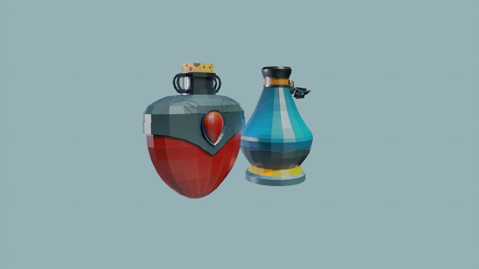 3D LowPoly Potions free VR / AR / low-poly 3D model | CGTrader