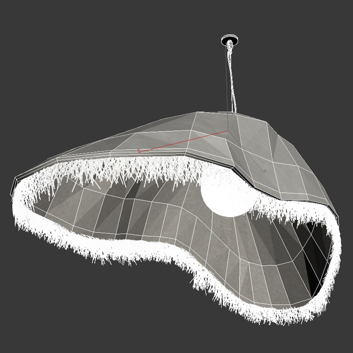 Karman fiberglass pendant lamp moby dick 3D model | CGTrader