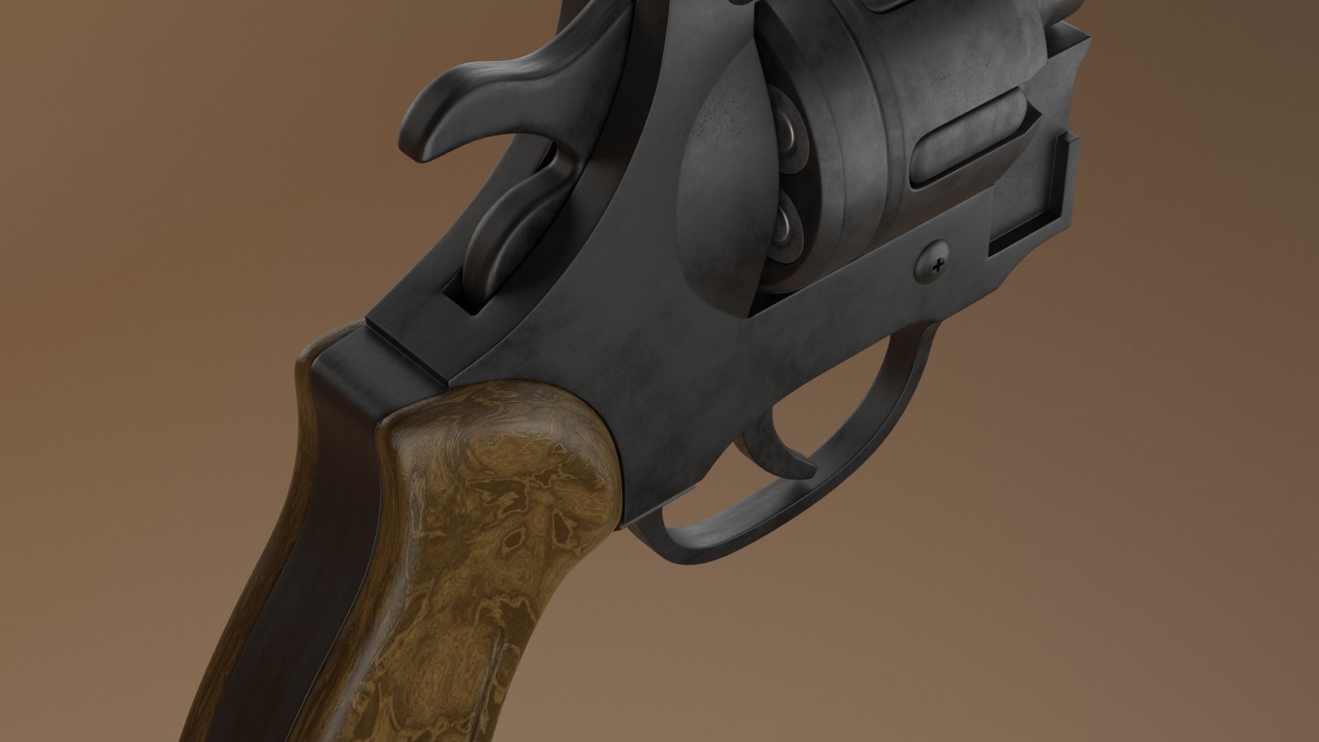 Old antique revolver 3D model | CGTrader