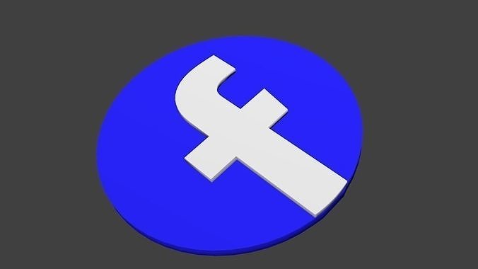3D model FaceBook Logo VR / AR / low-poly | CGTrader