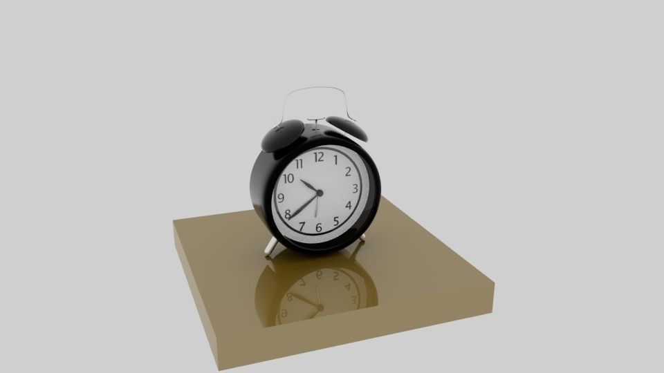 3D model Alaram alarm clock on gold box VR / AR / low-poly | CGTrader