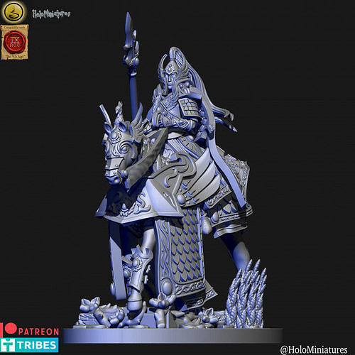 Highborne elves lord on horse 3D model 3D printable | CGTrader