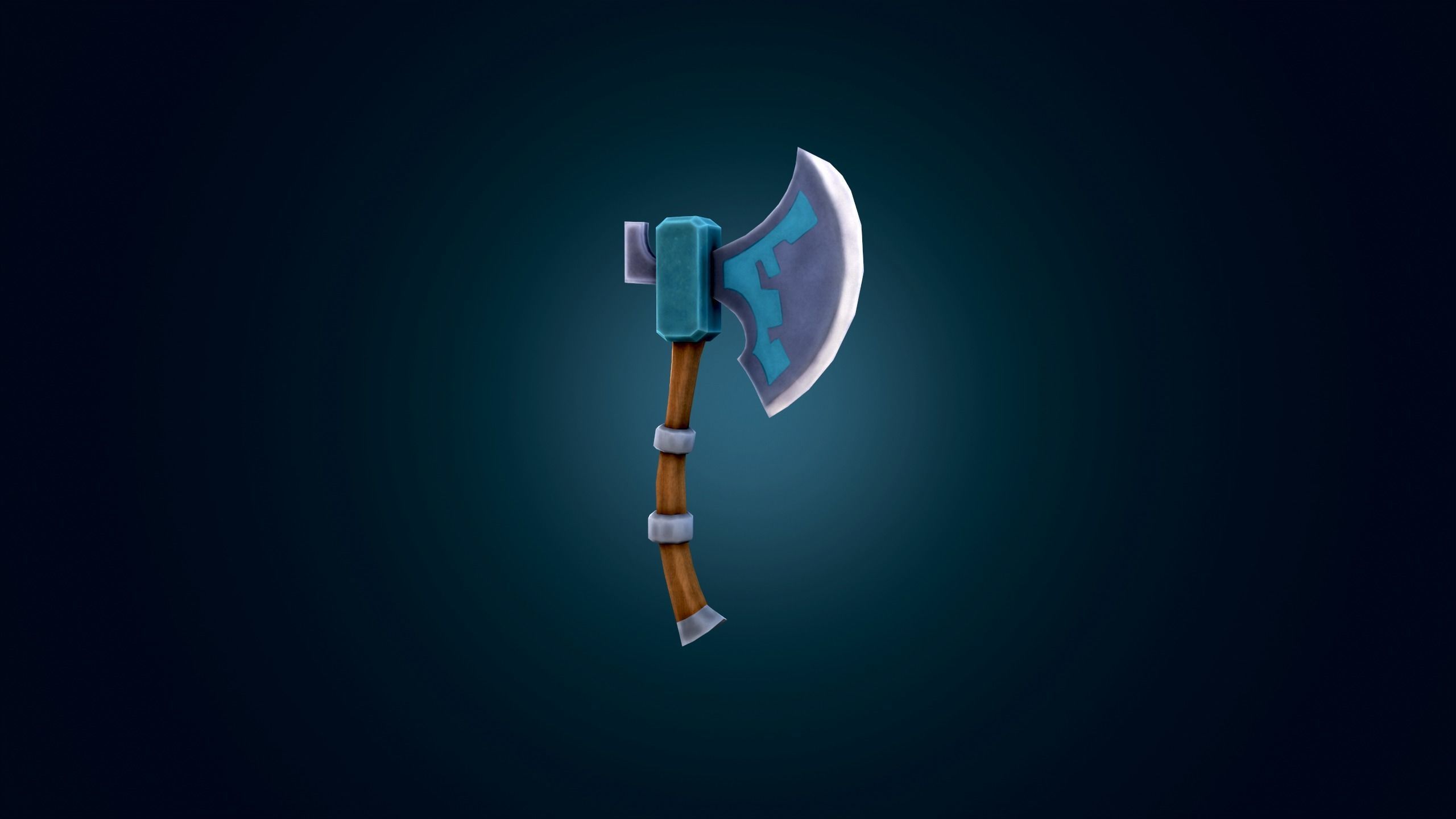 3D model Stylized Battle Axe Handpainted - RPG Low-poly 3D model VR ...