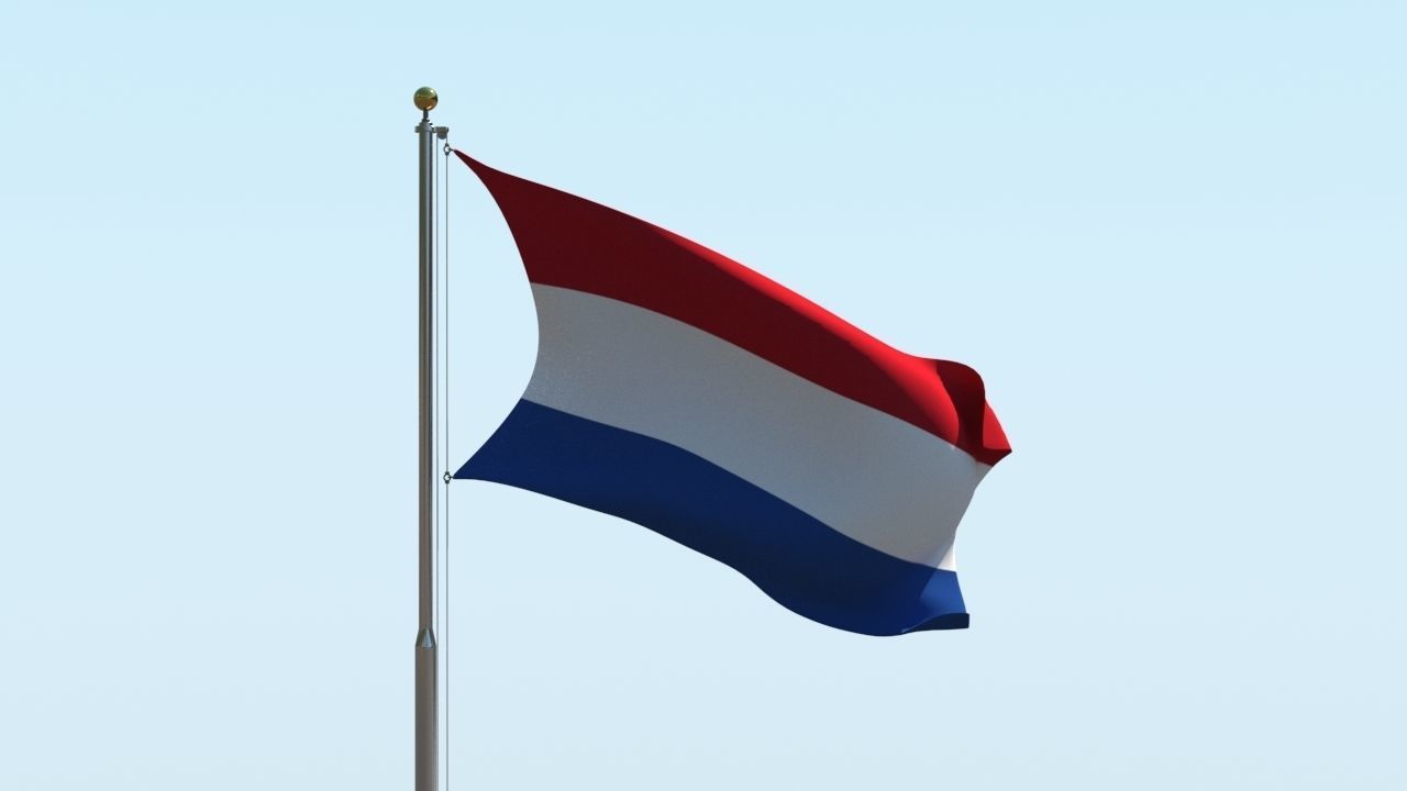 Animated Netherlands Flag 3D model animated | CGTrader