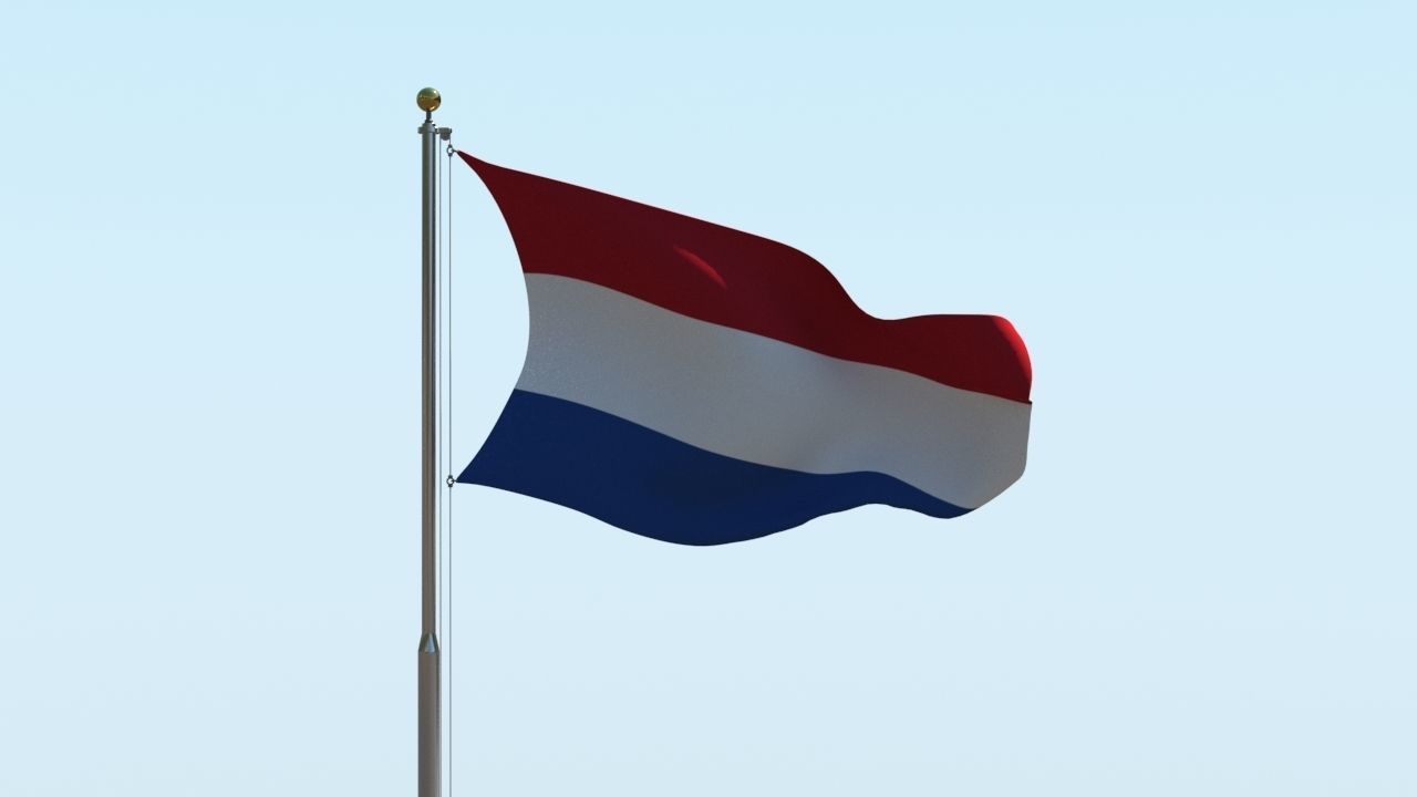 Animated Netherlands Flag 3D model animated | CGTrader