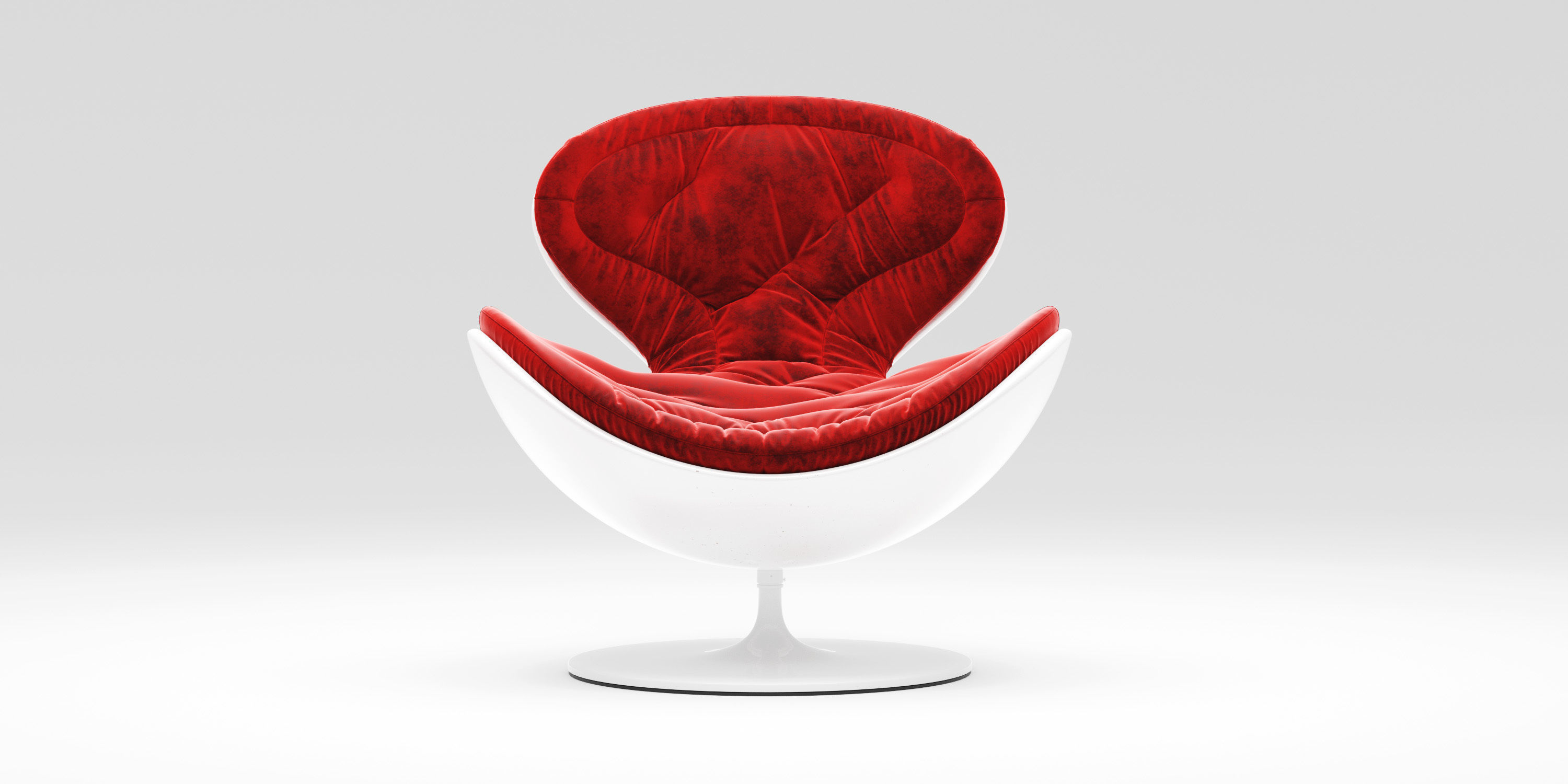 Giovannetti Jetsons Chair In Red Velvet And White Base 3D model | CGTrader
