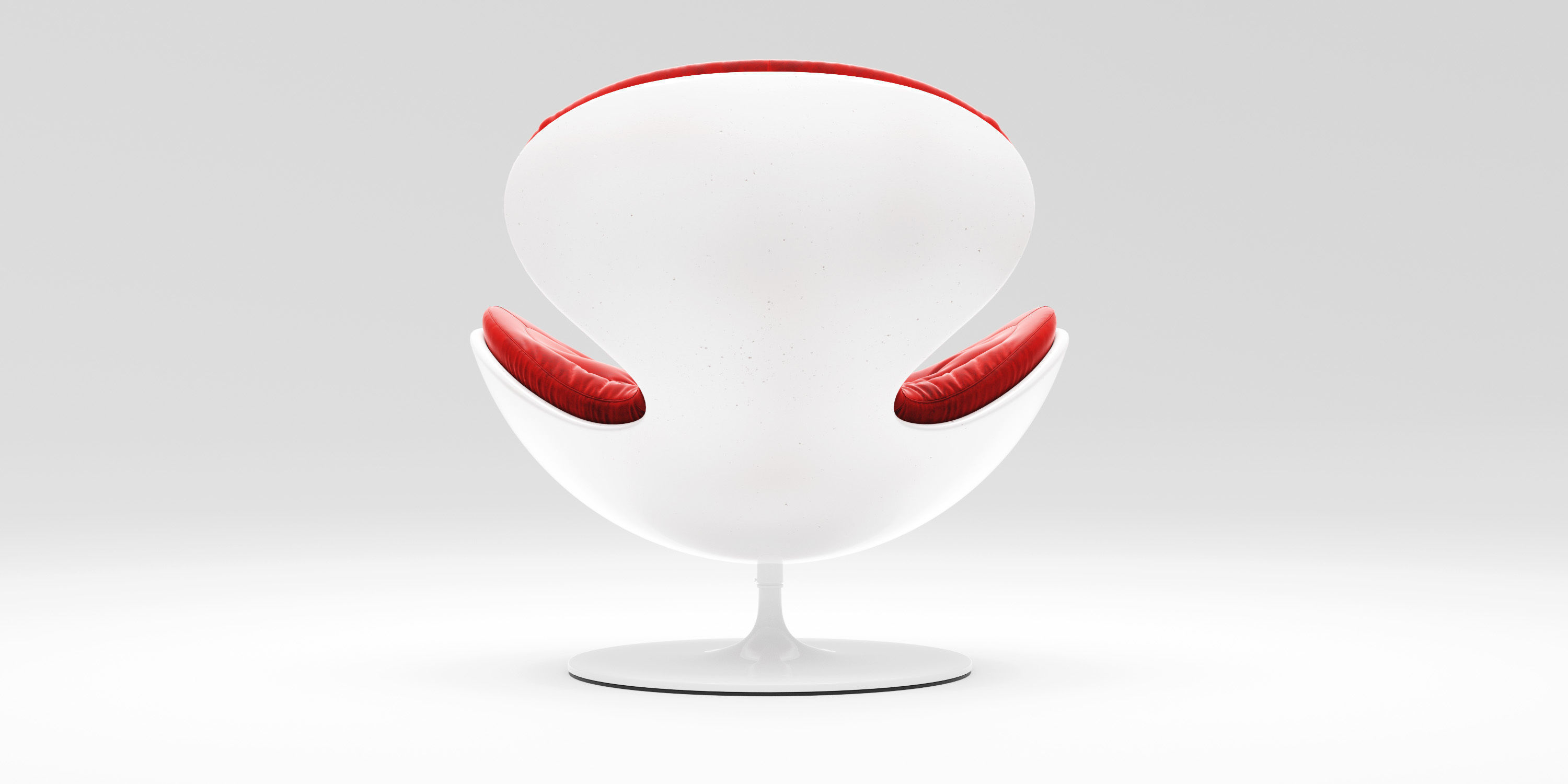 Giovannetti Jetsons Chair In Red Velvet And White Base 3D model | CGTrader