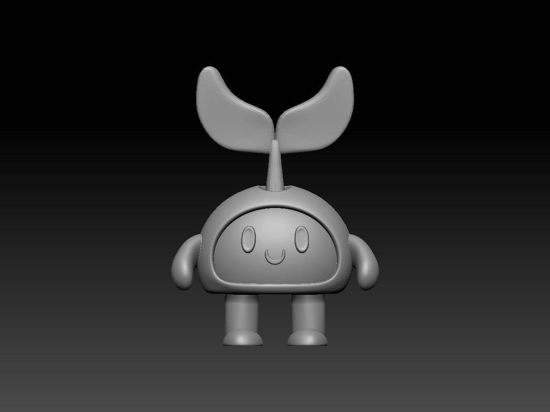leaf mascot model 3dprintable 3D model 3D printable | CGTrader