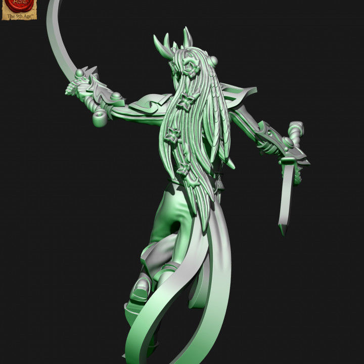 Wood elf Blade dancer lord 3 3D model 3D printable | CGTrader