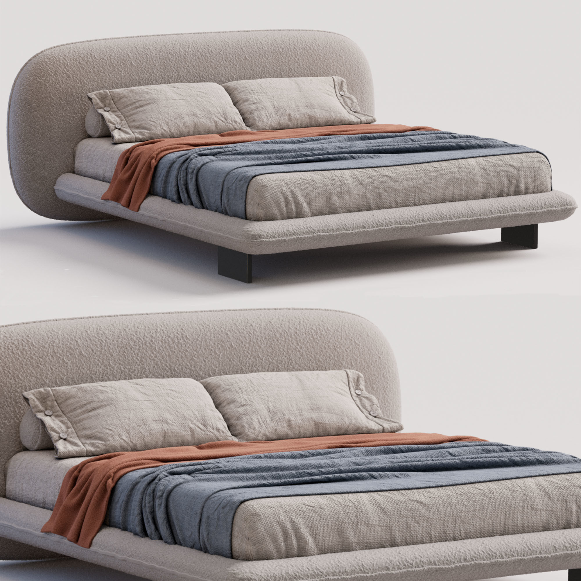 Wabi Bed by Saba Italia 3D model | CGTrader
