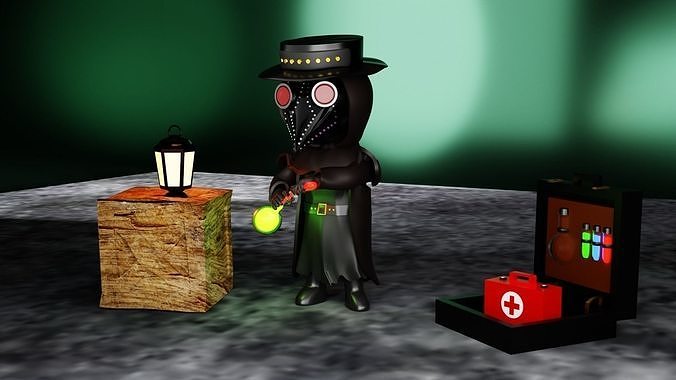 3D model Chibi Plague Doctor VR / AR / low-poly | CGTrader