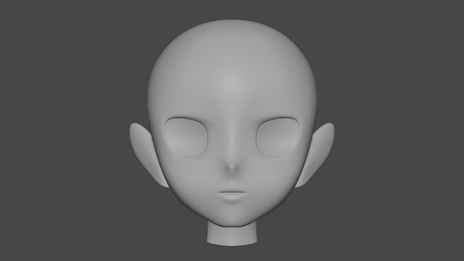 Male Elf Anime Head 3D model | CGTrader