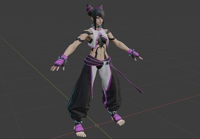 Juri SF6 3D model animated rigged | CGTrader