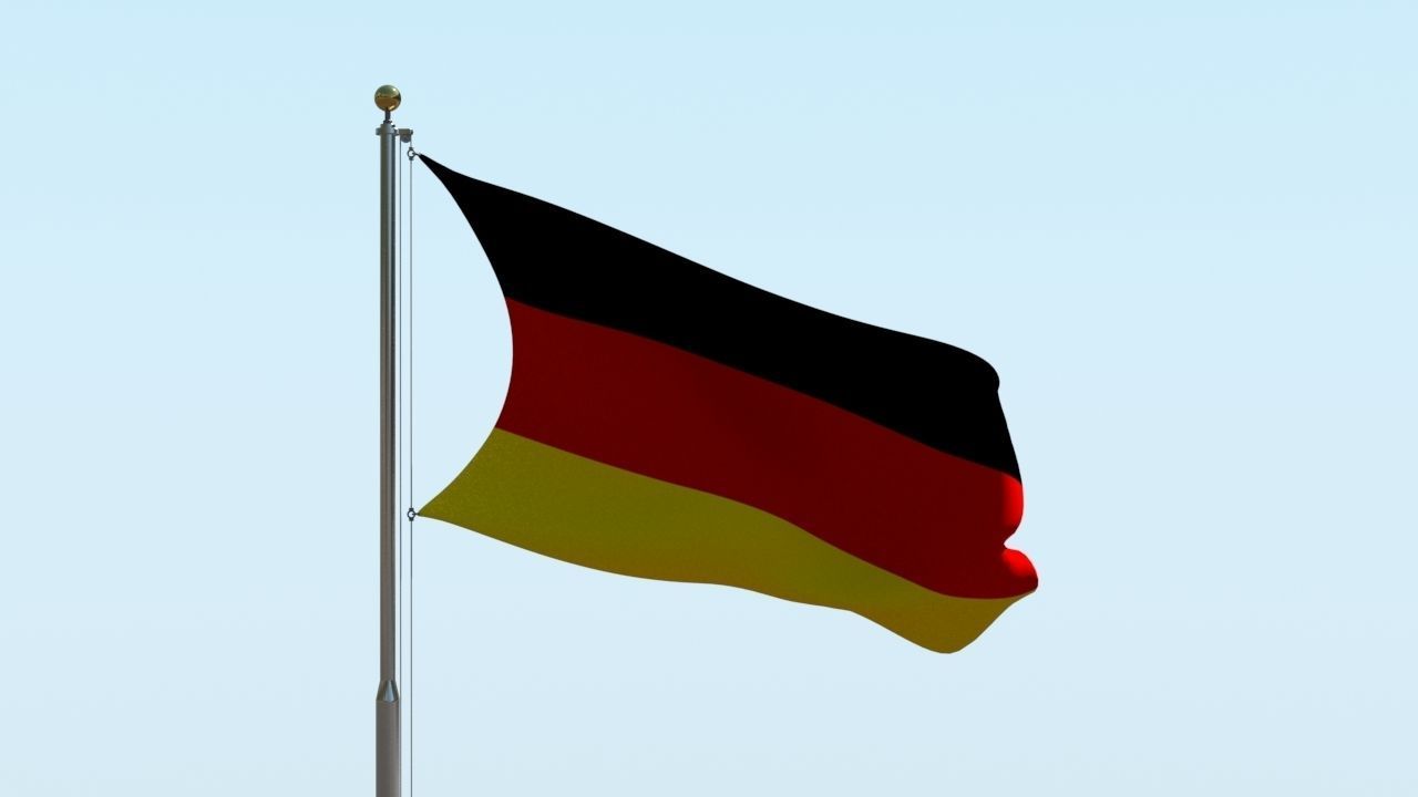 Animated Germany Flag 3D model animated | CGTrader
