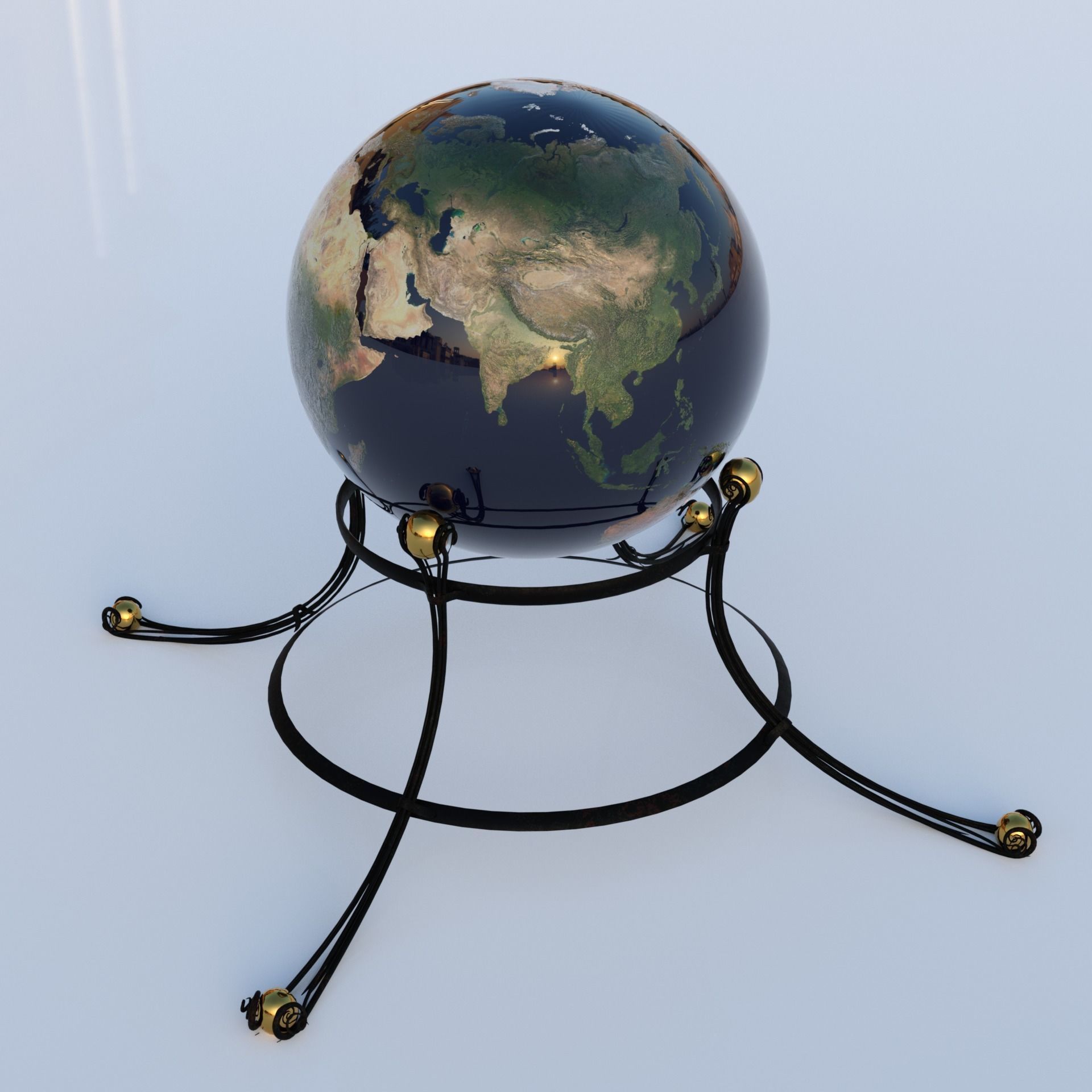 3D model Earth moon and mars globe maps for DazStudio VR / AR / low ...