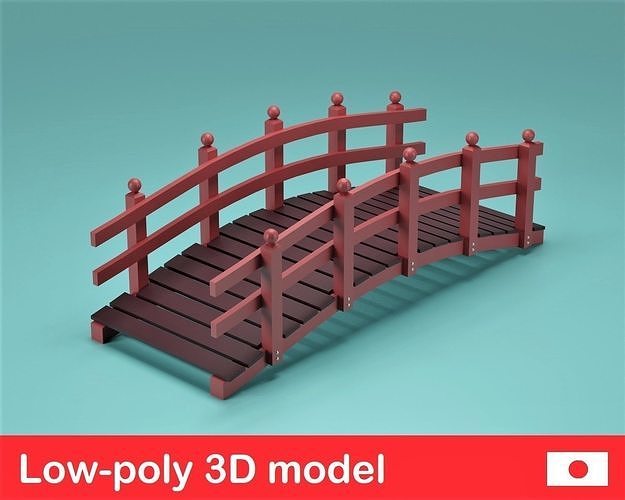 Japanese Bridge Low-poly free VR / AR / low-poly 3D model | CGTrader