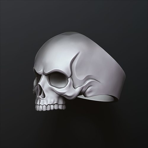 Skull Ring 3D model 3D printable | CGTrader