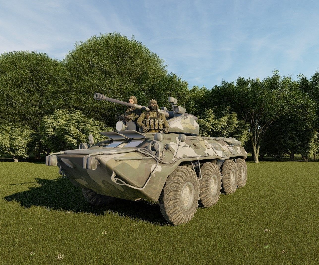 Russian Army BTR-82A Armored 3D model | CGTrader