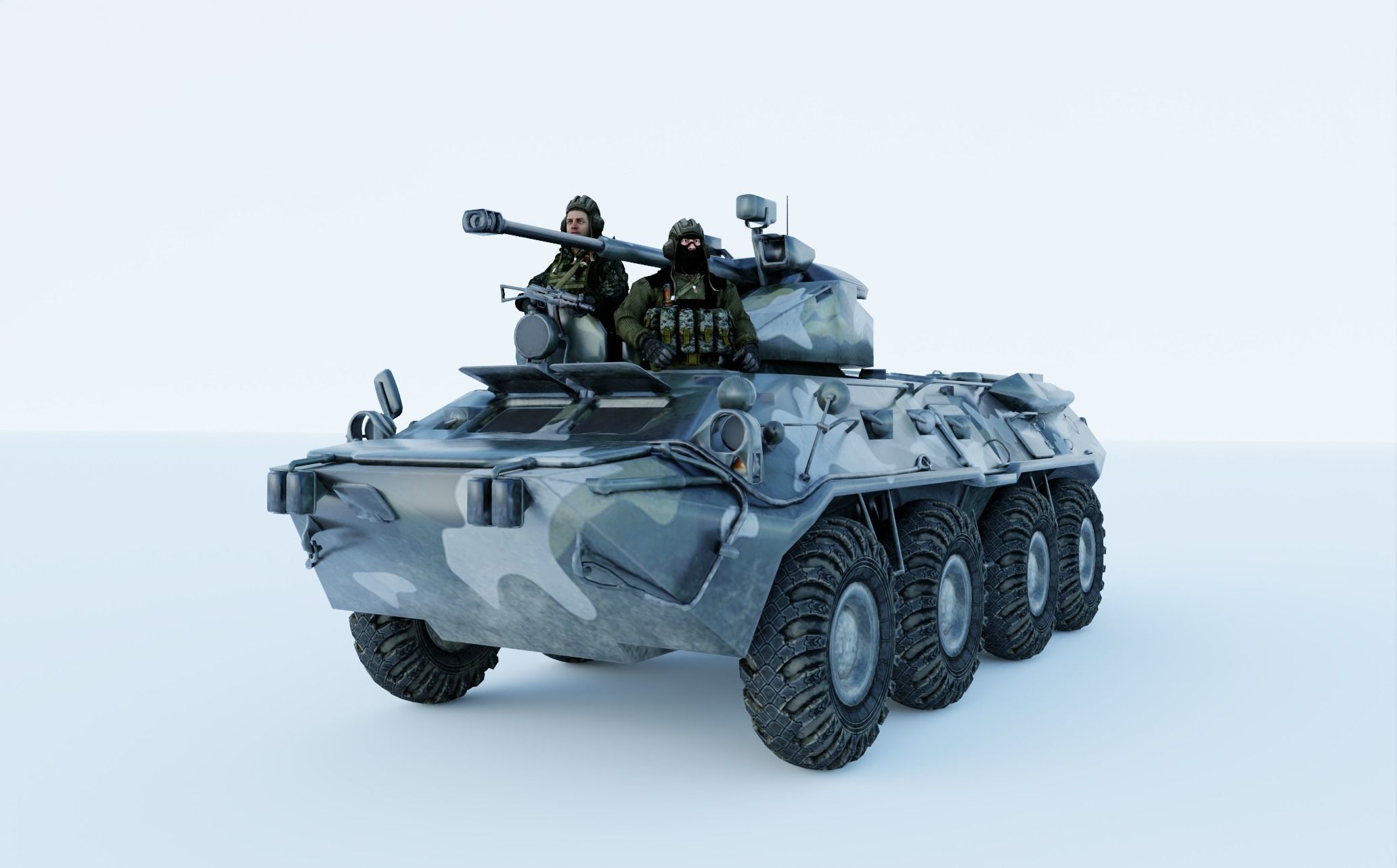 Russian Army BTR-82A Armored 3D model | CGTrader
